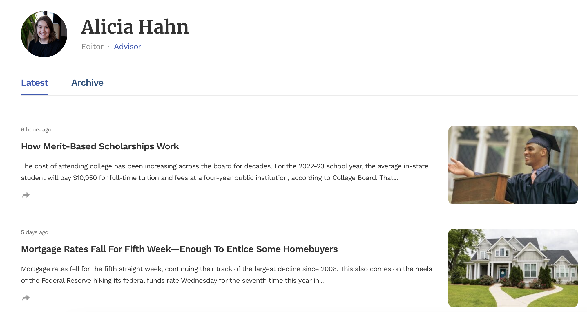 Forbes Advisor – Alicia Hahn